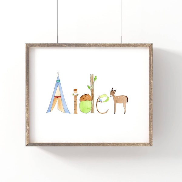 Baby Name Art - Etsy