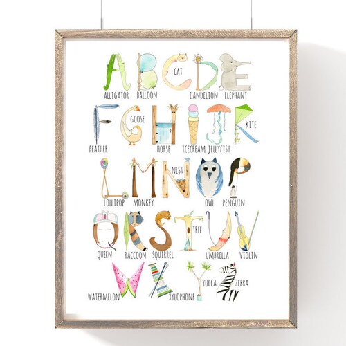 Hot Air Balloon Nursery Wall Art Cute Animals Printable | Etsy