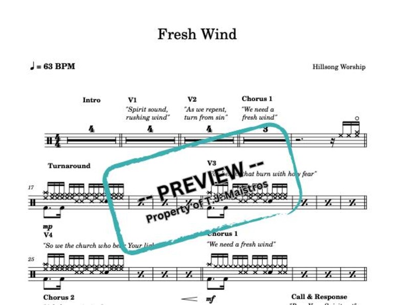 Fresh Wind - Hillsong Worship - Etsy