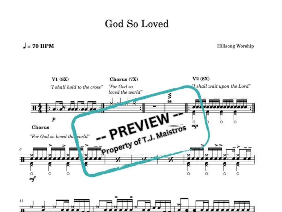 God So Loved Hillsong Worship Etsy