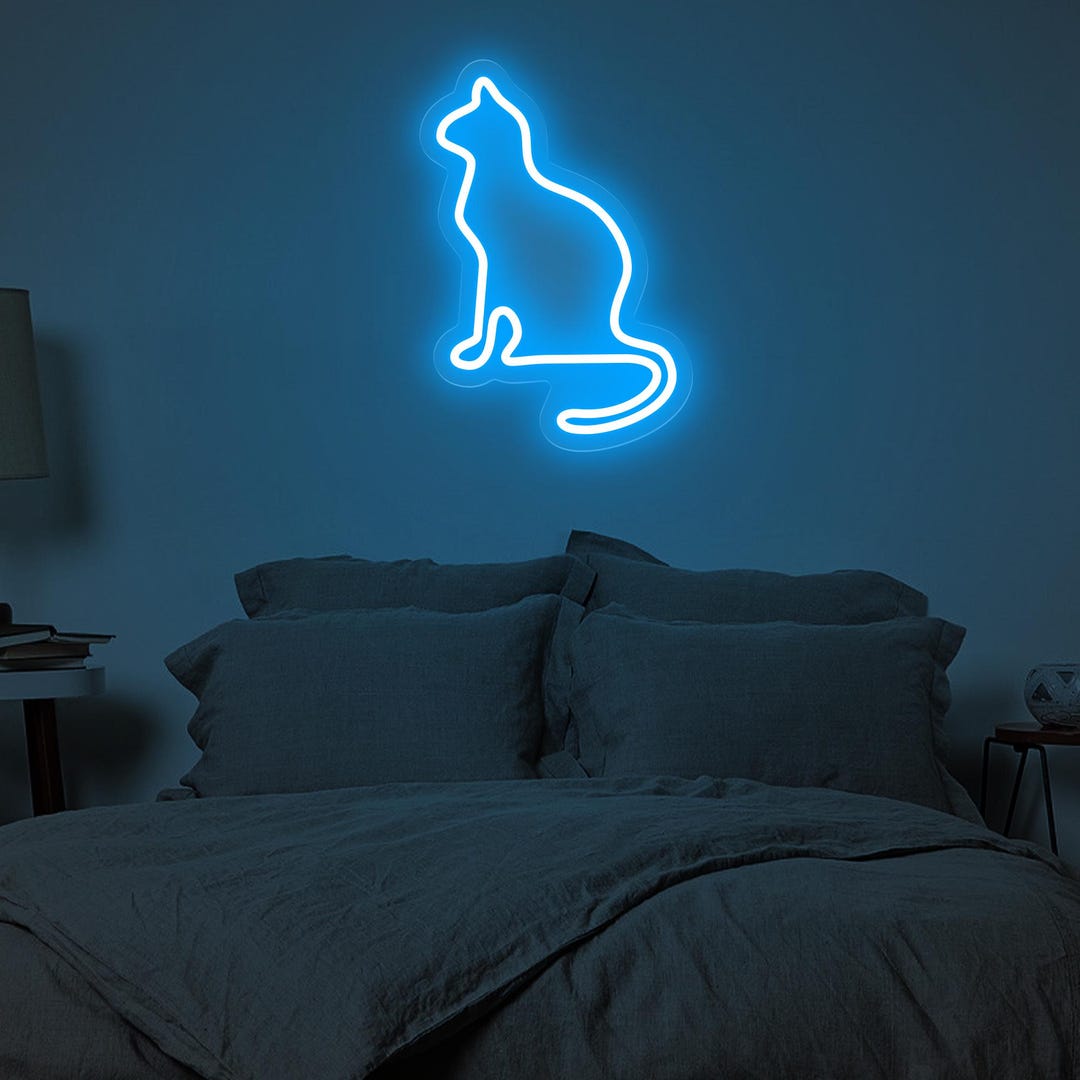 Cat Neon Sign, Anime Neon Sign, USB Cat Light up Sign, Cat Decor, Kid ...