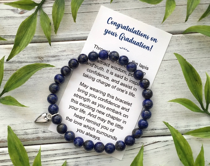 Graduation Gift for Her – Bracelet With Meaningful Message and Gift Box ...