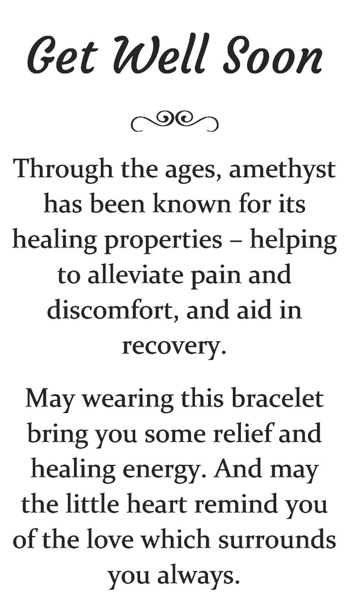 Get Well Soon Gift for Women Bracelet With Sweet Message | Etsy