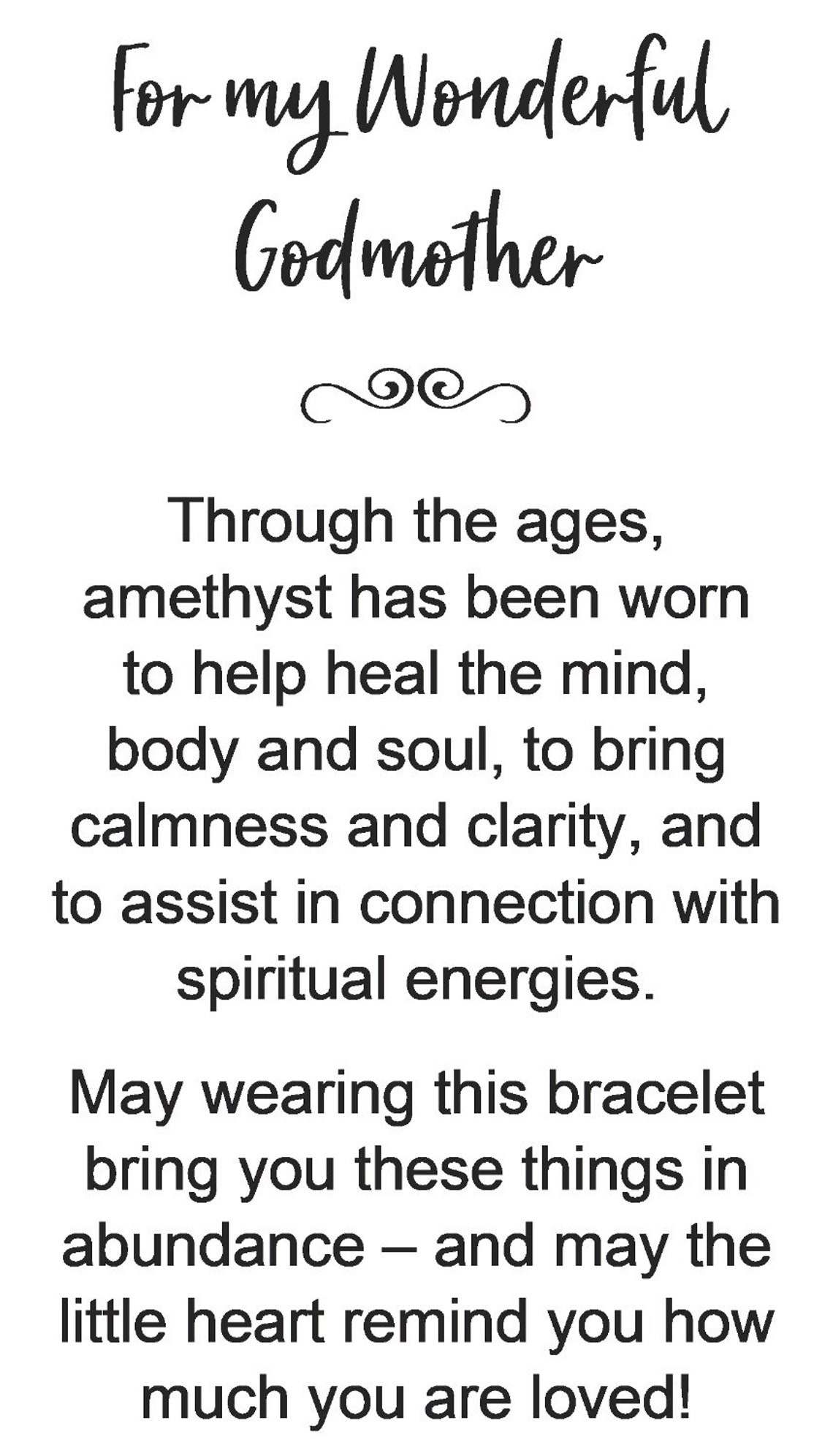 Godmother Gift Bracelet With Sweet Message Card Box & Bow | Etsy