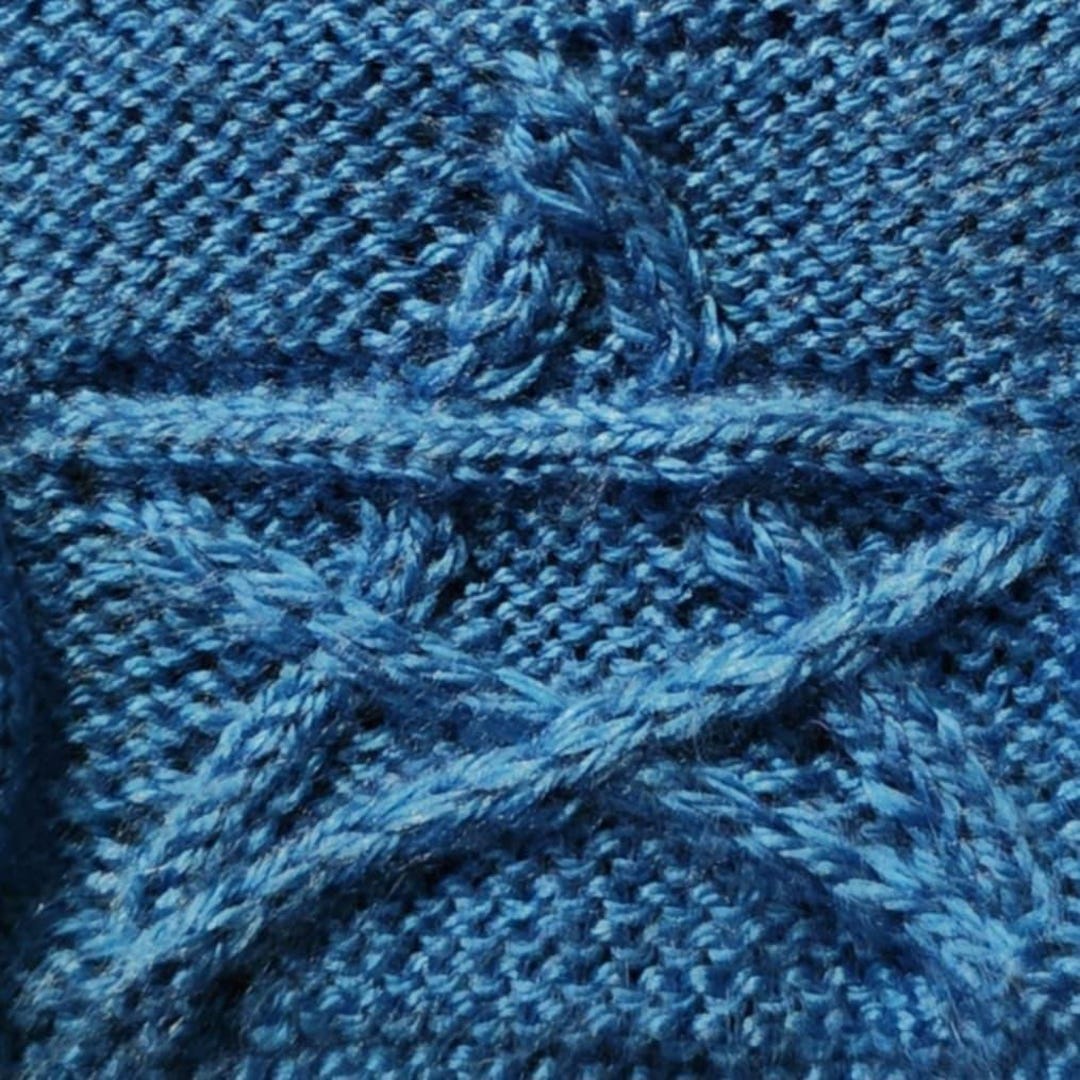 Knitted Cabled Star Motif - Five-pointed Star, Knitting Pattern ...