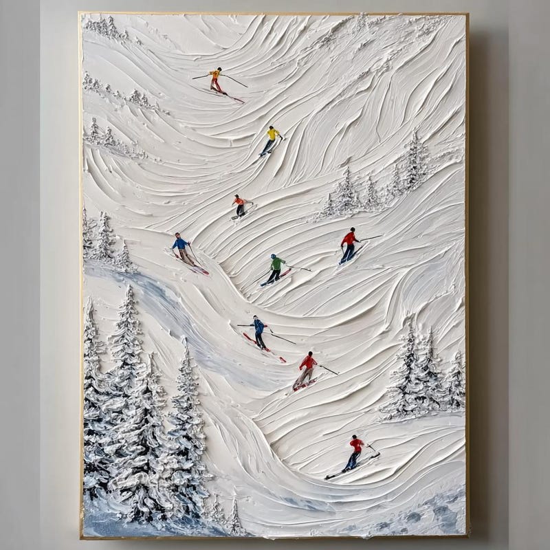 Ski Acrylic Paintings - Etsy