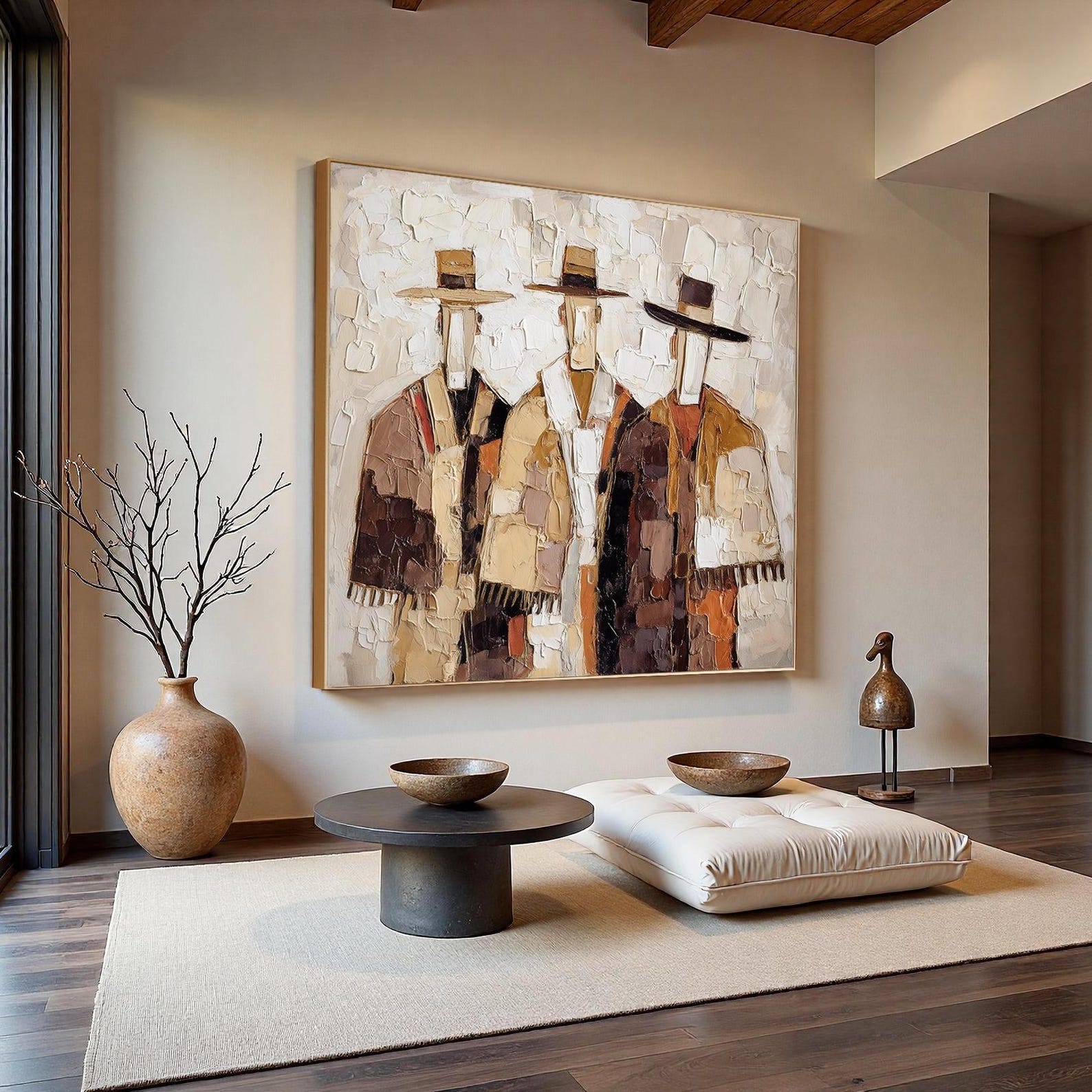 Hand-painted Faceless Man Portrait: Modern Abstract Oil Painting - Etsy