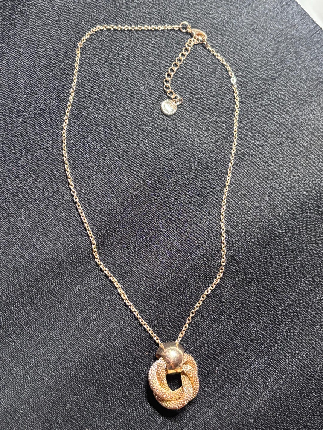 Charter Club Twisted Knot Necklace Gold Tone Chain 18" - Etsy