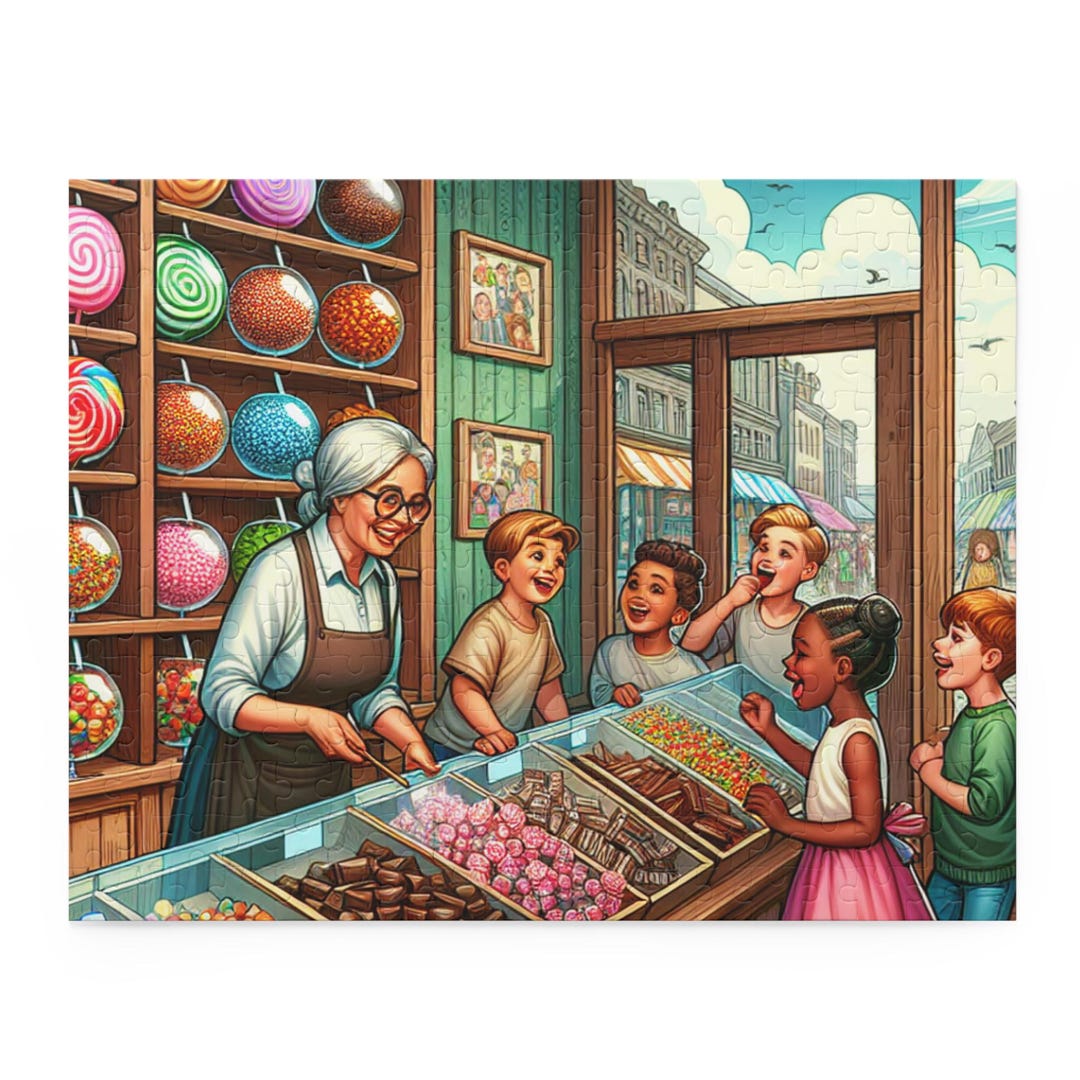 Candy Shop Puzzle 120, 252, 500-piece - Etsy