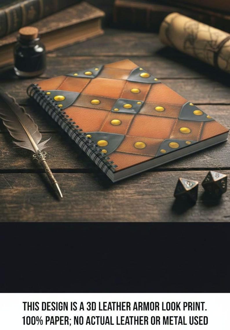 Personalized Viking Armor Print Notebook – Medieval D&D Journal ...