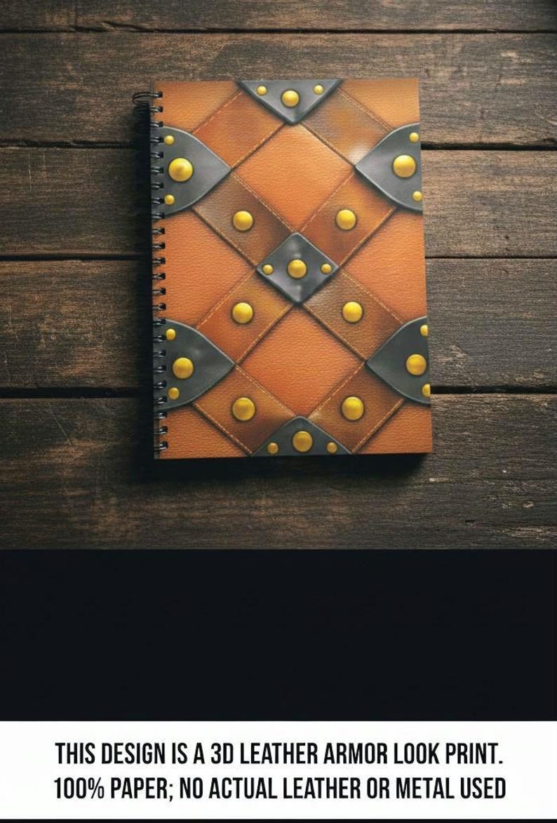 Personalized Viking Armor Print Notebook – Medieval D&D Journal ...