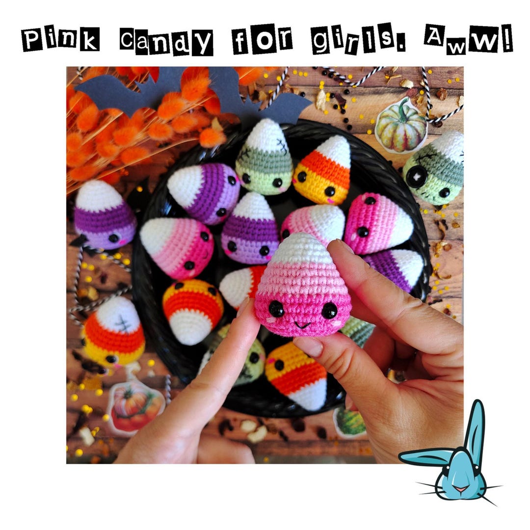 Amigurumi Mini Candy Corn Crochet Pattern. Halloween Plush Toy ...