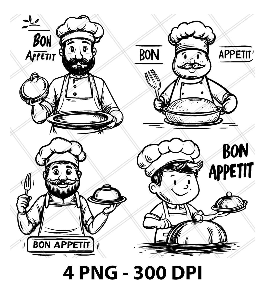 Chef Hat Toque Male Chef Logo Design PNG File Printable Design Template ...