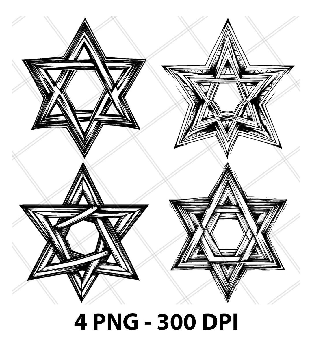 Star David Israel Flag 6 Sided Symbol PNG File Printable Design ...