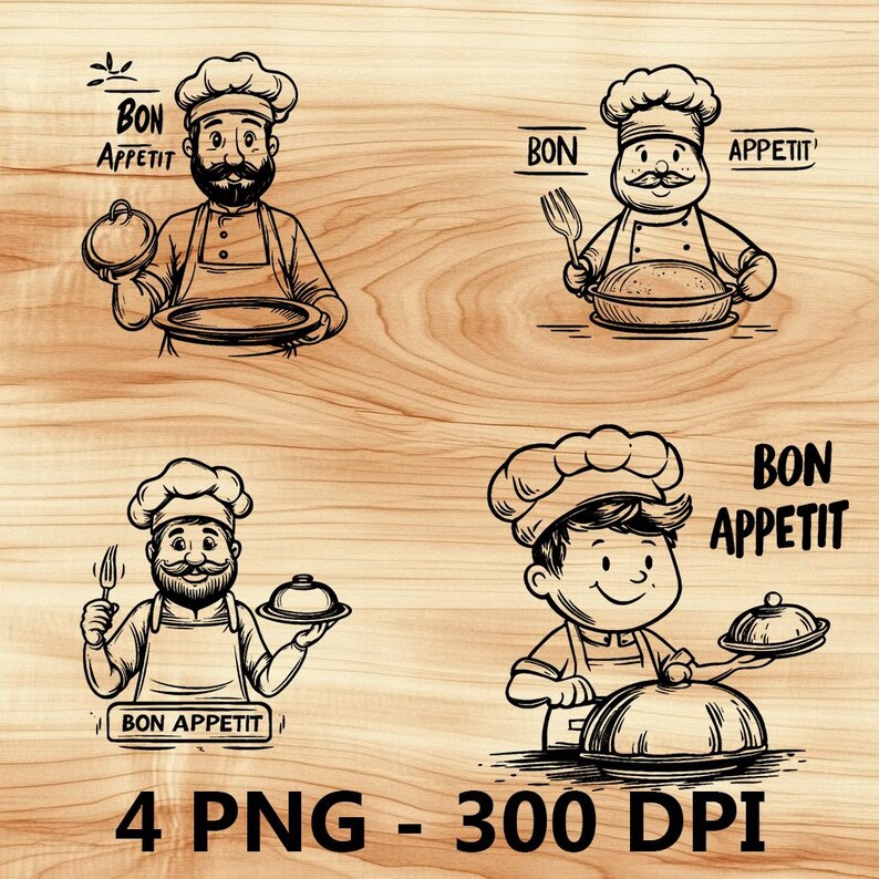 Chef Hat Toque Male Chef Logo Design PNG File Printable Design Template ...
