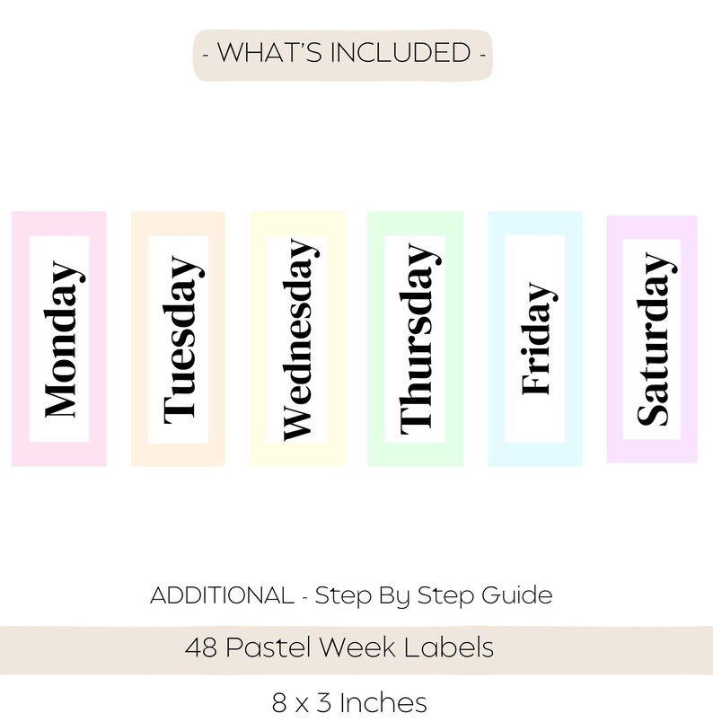 Pastel Classroom Week Labels, Fruit Labels, Polka-dot Labels, Plain ...