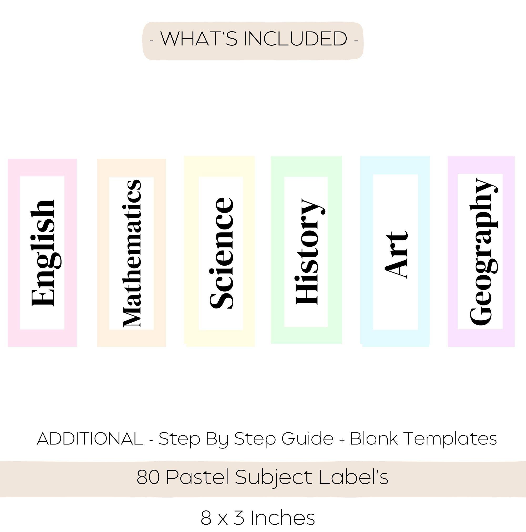 Pastel Classroom Subject Labels: Fruit & Polka-dot Design (digital ...