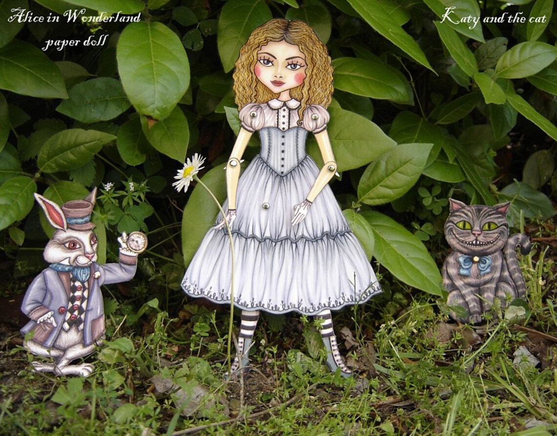 Alice in Wonderland Articulated Paper Doll already Cut and - Etsy Canada