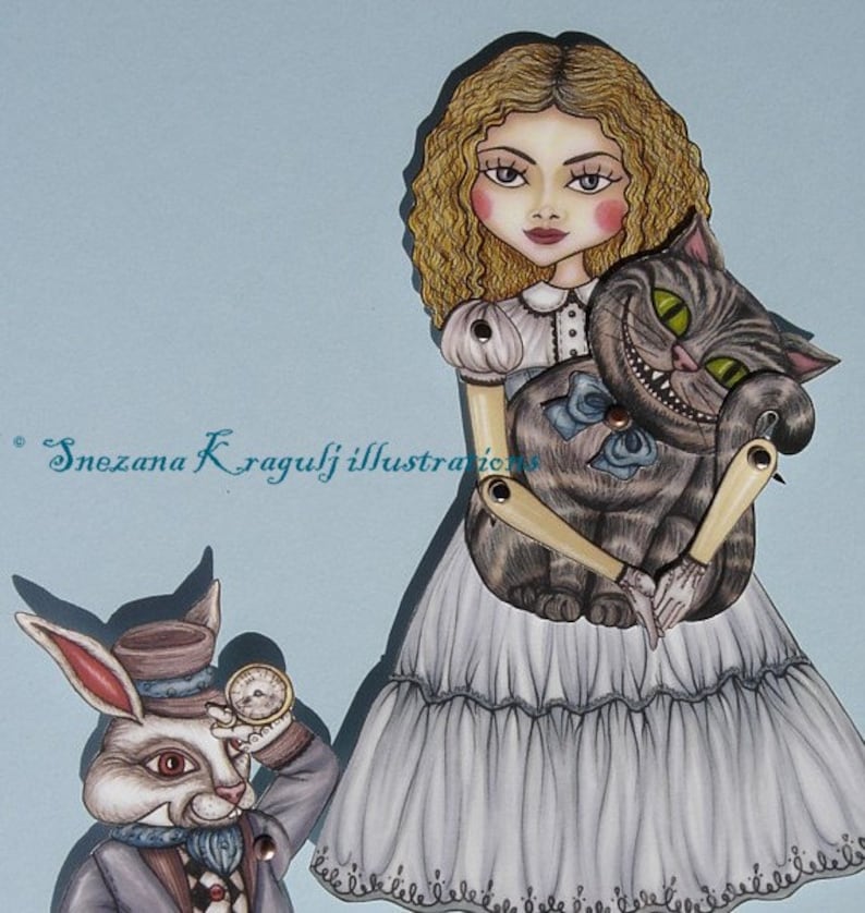 Alice in Wonderland Articulated Paper Doll already Cut and - Etsy Canada