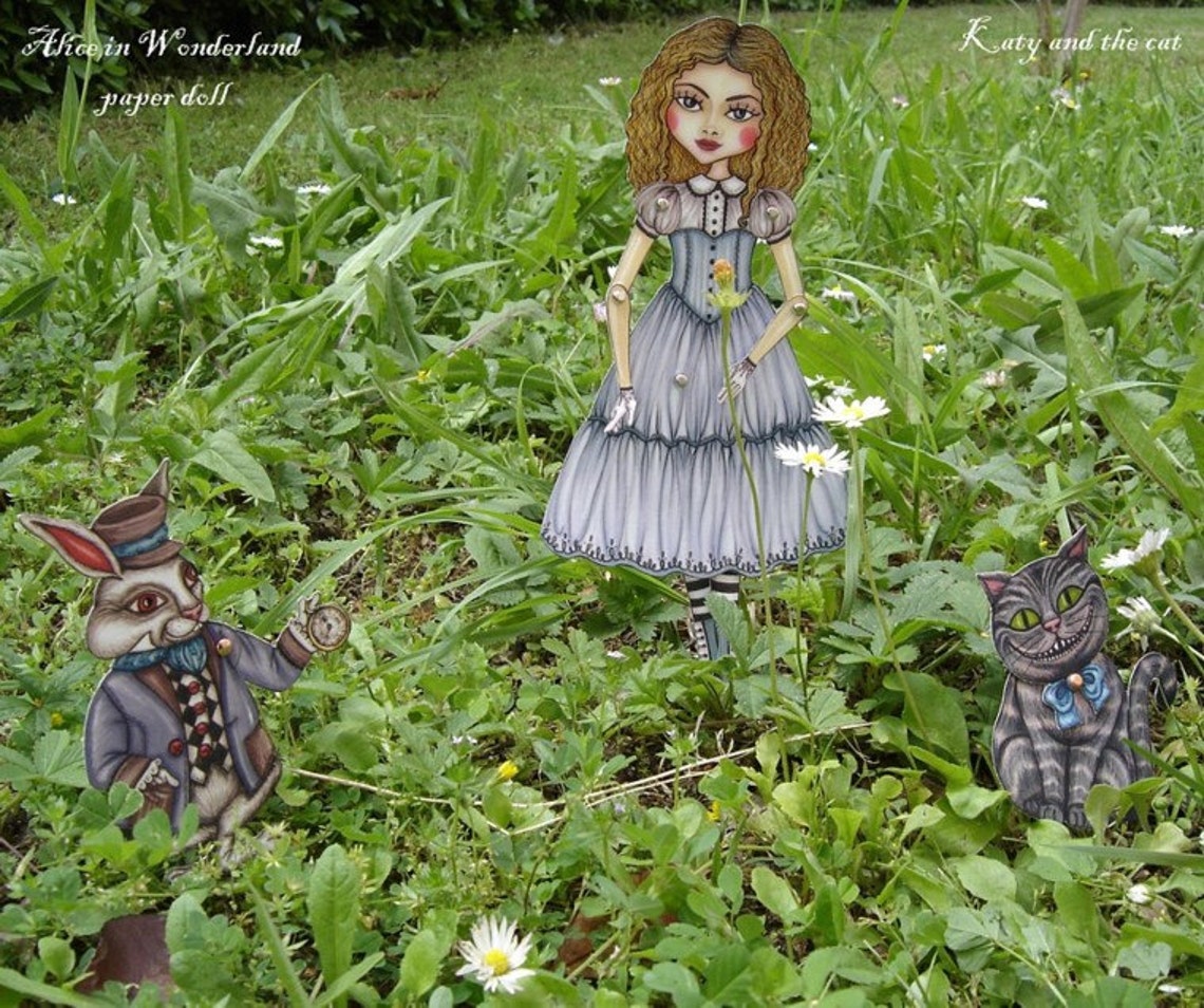 Alice in Wonderland Articulated Paper Doll already Cut and - Etsy Canada