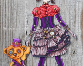 Sisters-articulated Paper Dolls already Cut and Assembled | Etsy