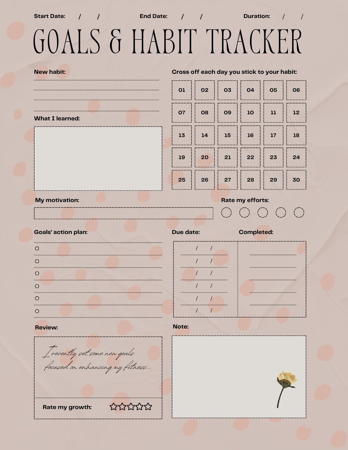 Daily, Weekly & Goal-setting Planner Page Printables - Etsy