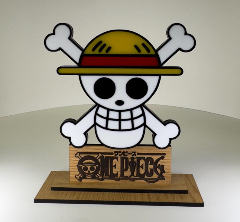 One Piece Jolly Roger Logo Display – Stand – Anime Fan Gift – Otaku ...