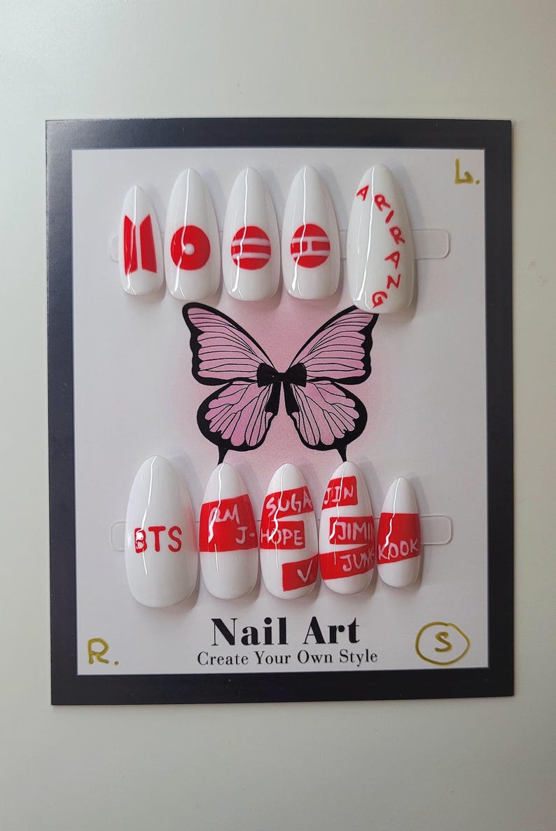 BTS&ARIRANG Press on Nails. - Etsy