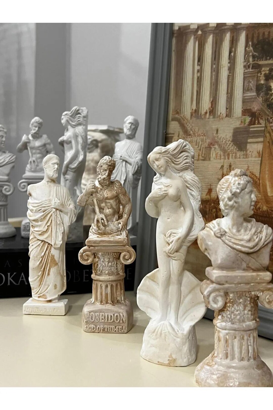 Set of 4 Minimalist Ancient Greek Sculptures - Etsy