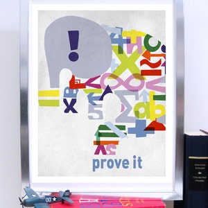 LARGE Prove It Science Poster Art Print Original - Etsy