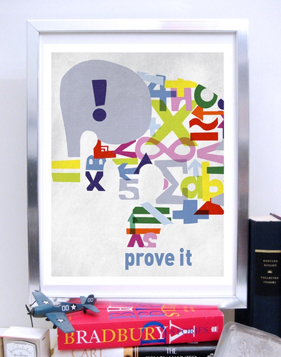 LARGE Prove It Science Poster Art Print Original | Etsy