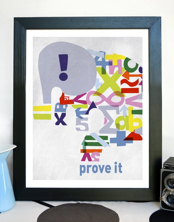 LARGE Prove It Science Poster Art Print Original | Etsy