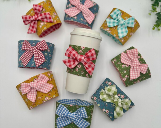 Coffee Cozy, Hot Coffee Cozy, Iced Coffee Cozy, Fabric Cozy, Cozies ...