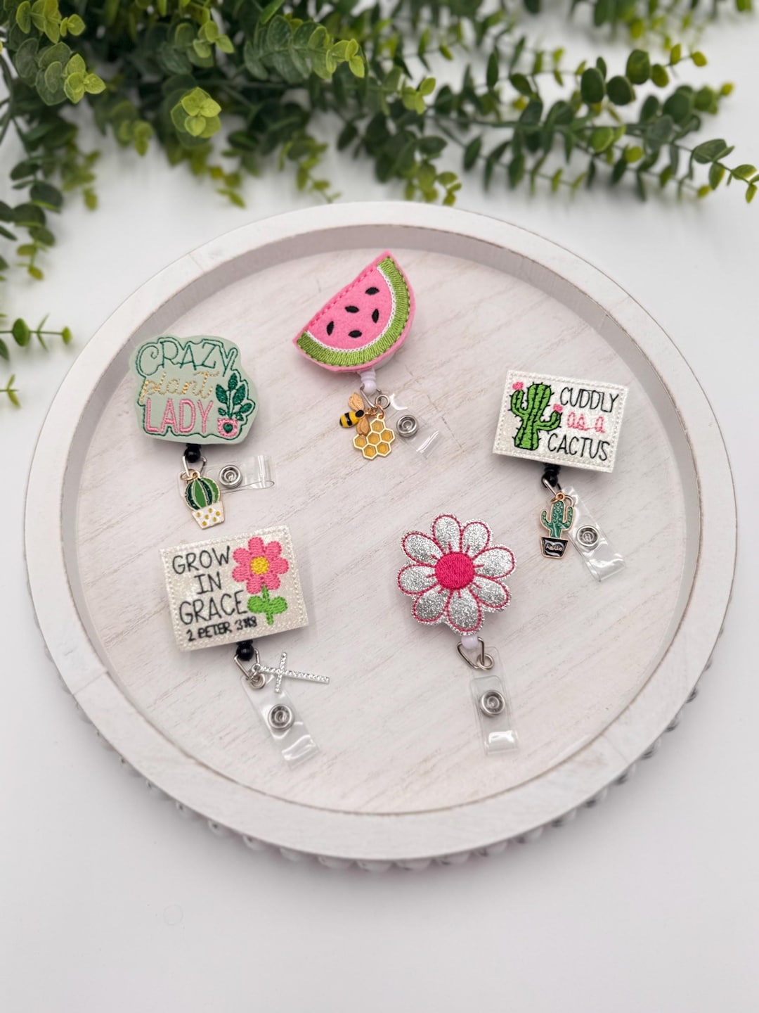 Badge Reel, Badge Clip, Summer Badge Clip, Spring Badge Clip, Bookish ...
