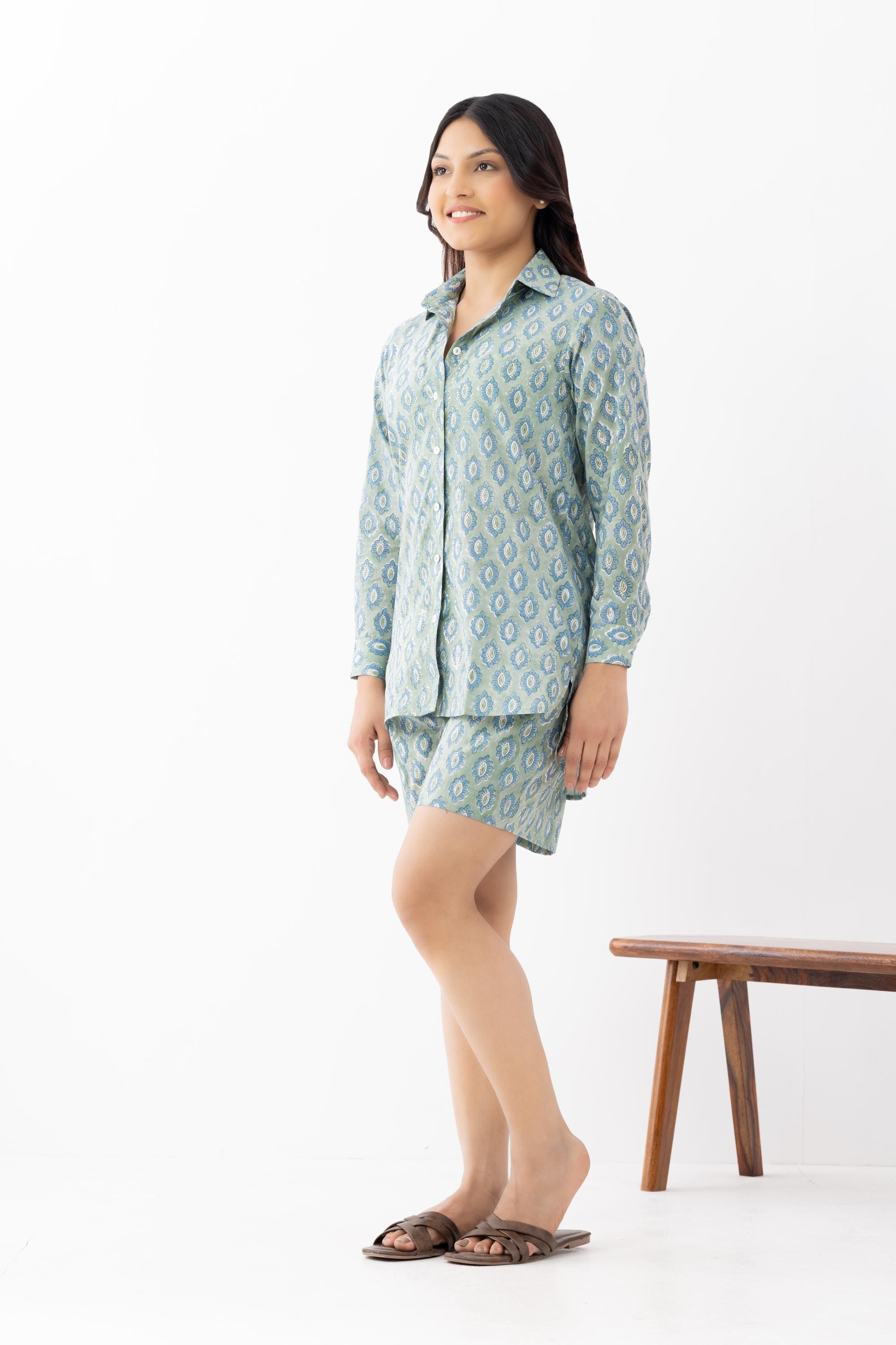 Mayuri | Block Printed Cotton Co-ord Set | Women’s Summer Shirt ...
