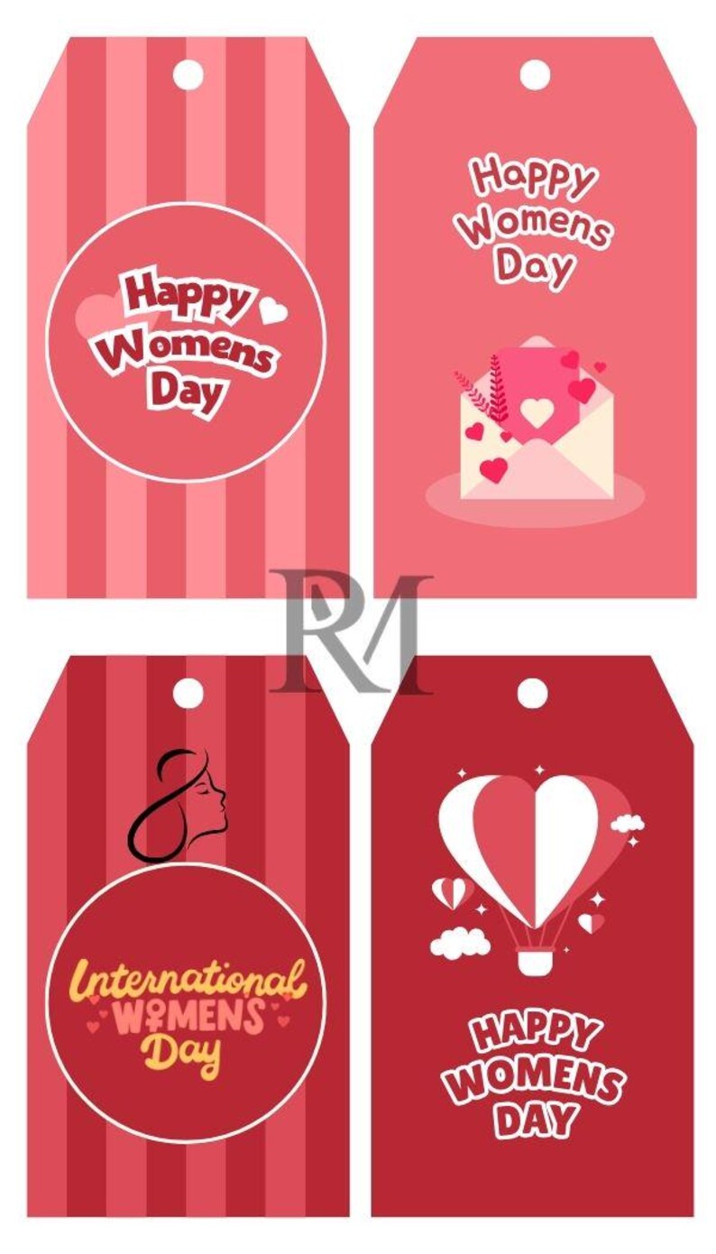 International Women's Day Gift Tag | Printable 8 March Gift Label ...