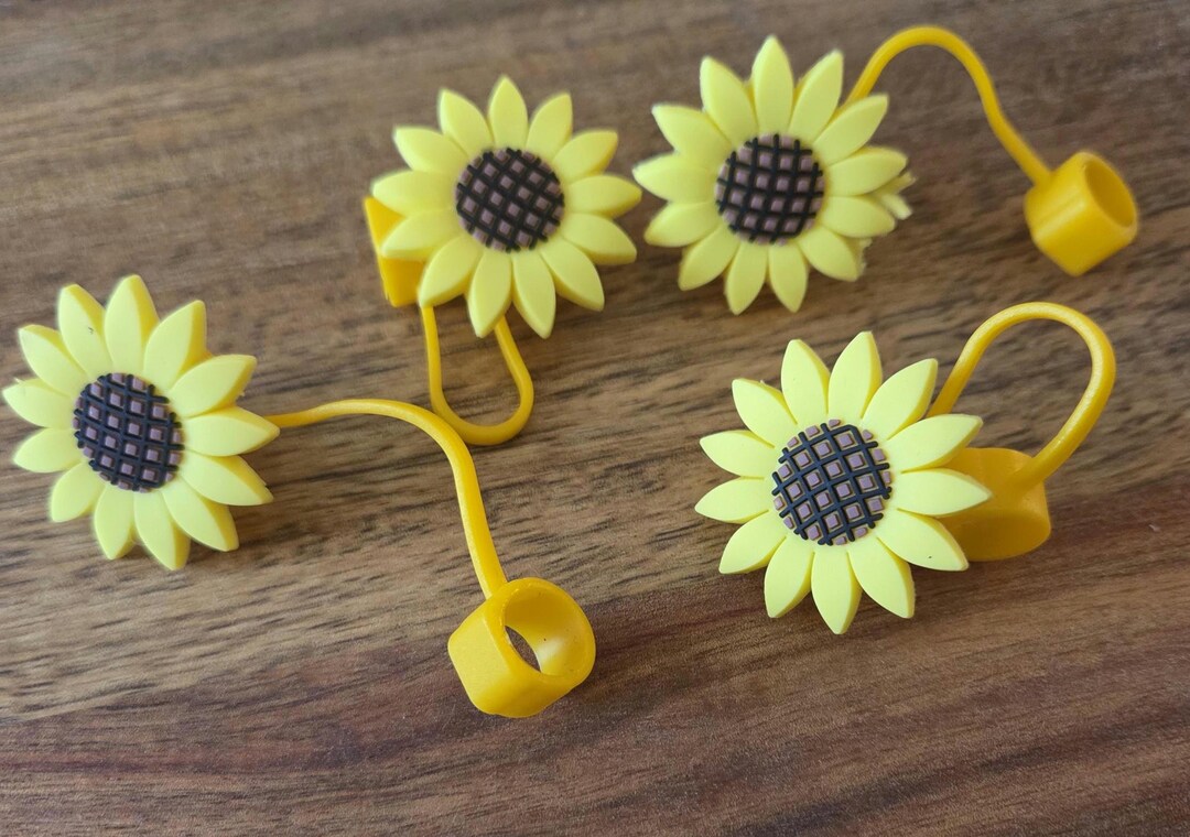 Sunflower Straw Toppers, Tumbler Accessories - Etsy