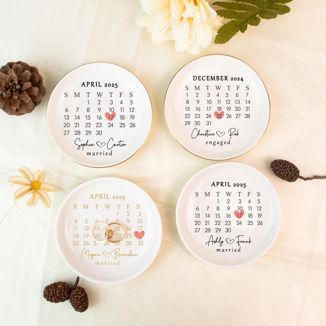 Personalized Wedding Ring Dish, Engagement Gift, Married Favor, Wedding ...