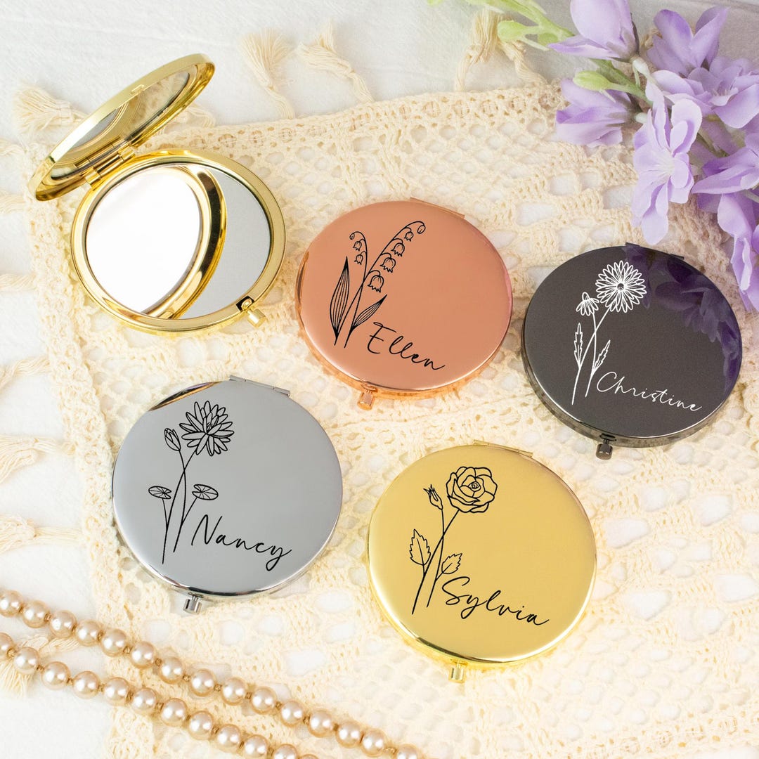 Custom Compact Mirror, Personalized Pocket Mirror, Gift for Her ...