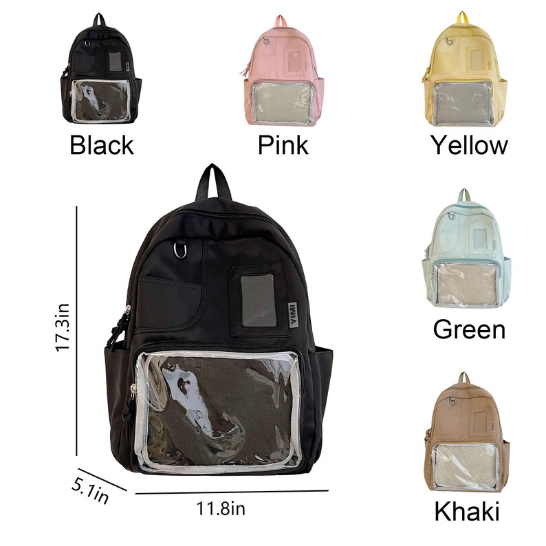 Ita Bag Backpack, Personalized Badge Bag, Pin Display Backpack, School ...