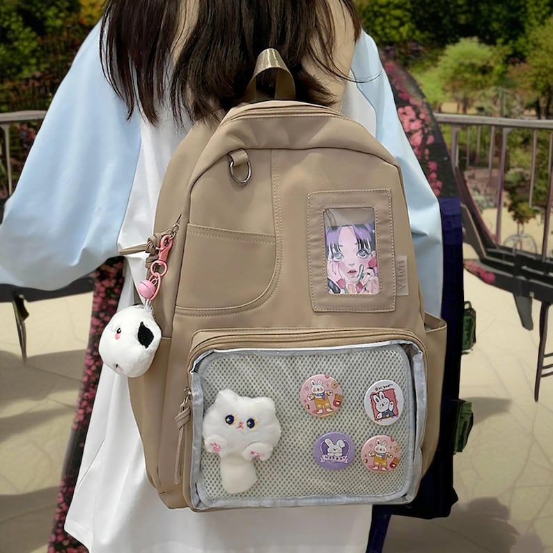 Ita Bag Backpack, Personalized Badge Bag, Pin Display Backpack, School ...
