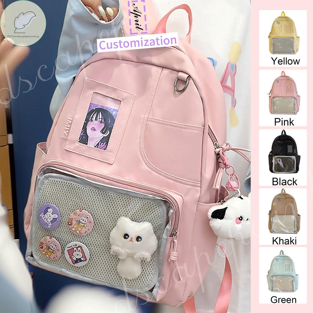 Ita Bag Backpack, Personalized Badge Bag, Pin Display Backpack, School ...