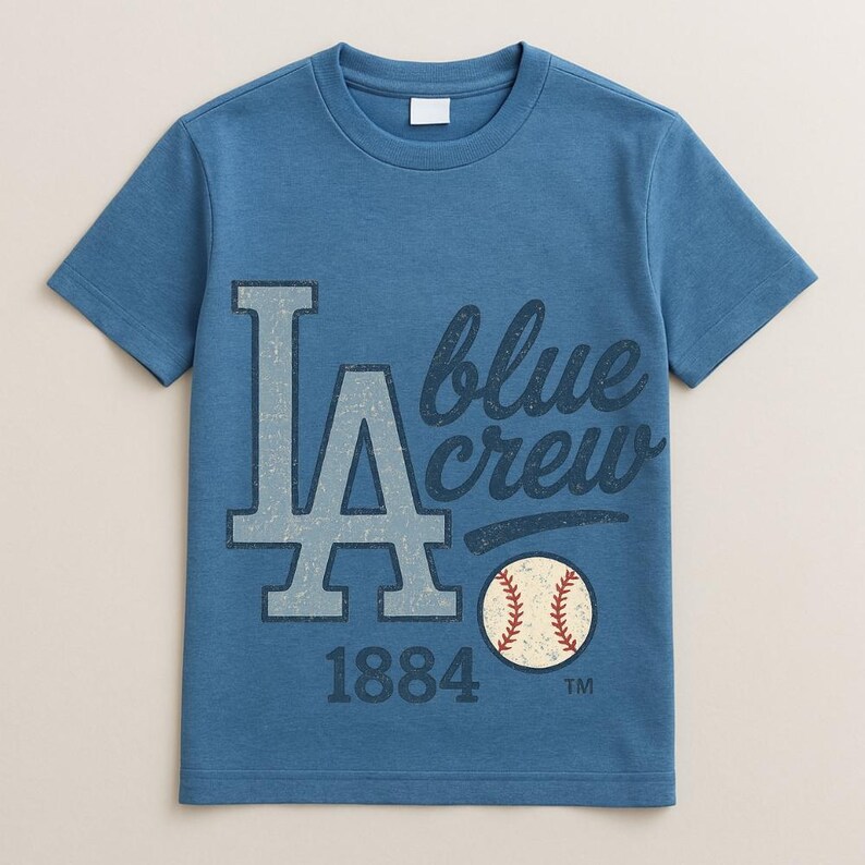 LA Blue Crew Baseball PNG | Vintage Baseball Team Design | LA Dodgers ...