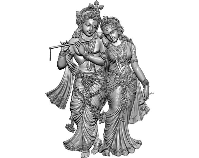 Lord Radha Krishna 3D Printable STL File: Wall Hanging Art - Etsy
