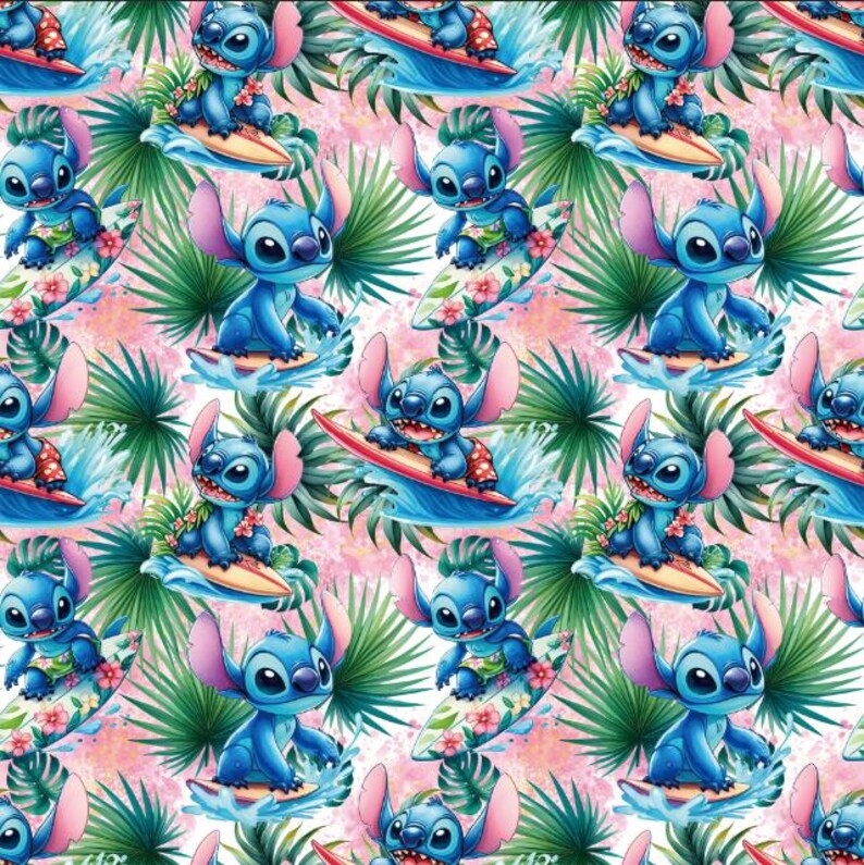 Stitch Fabric Lilo and Stitch Fabric Disney Stitch Fabric Anime Cartoon ...
