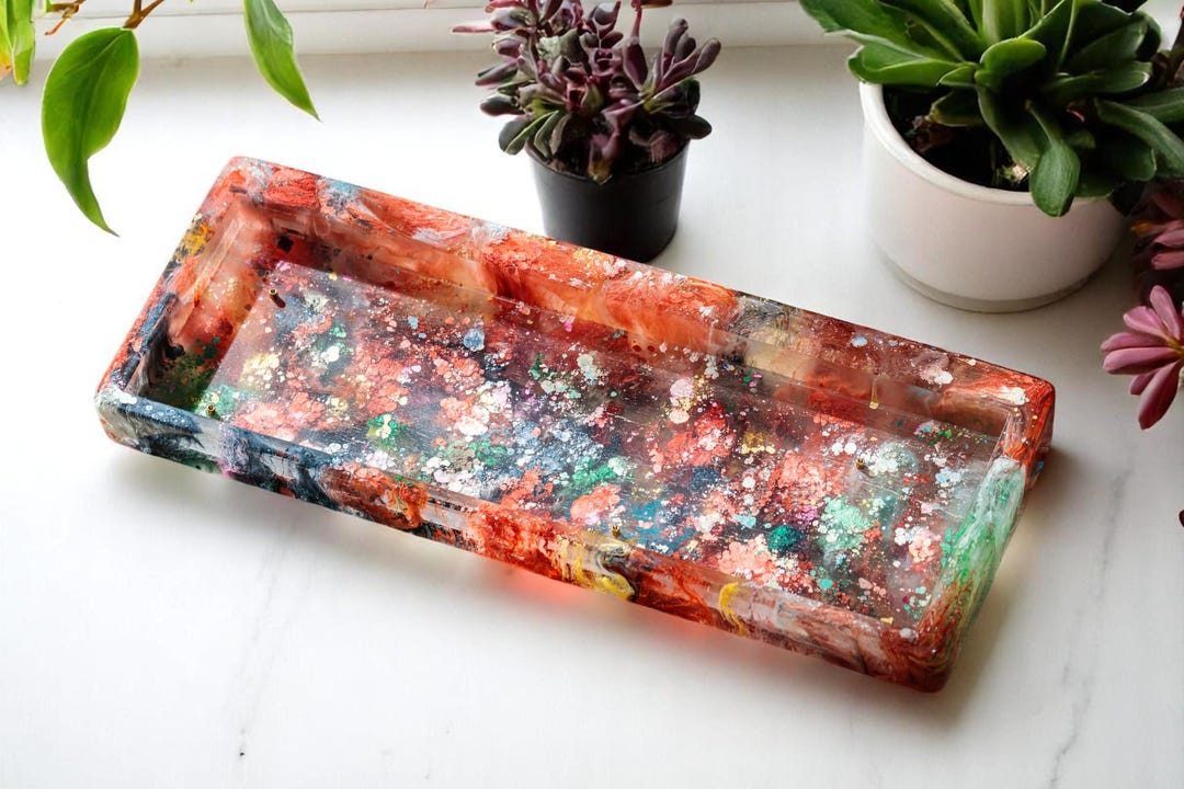 Hand Poured Epoxy Resin Keyboard Case, Galaxy Mechanical Keyboard ...