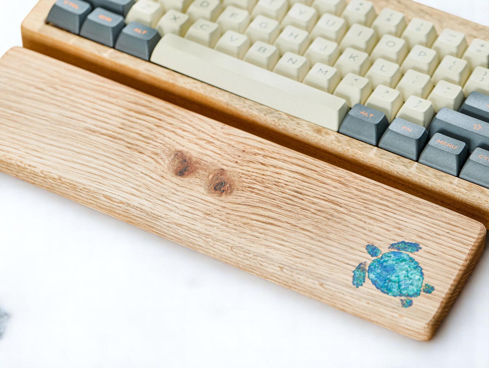 Handcrafted Wooden Mechanical Keyboard With Turtle Wrist Rest - Etsy