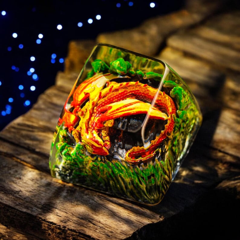 Sleeping Dragon Artisan Keycap Fantasy Touch for Your Gaming Setup ...