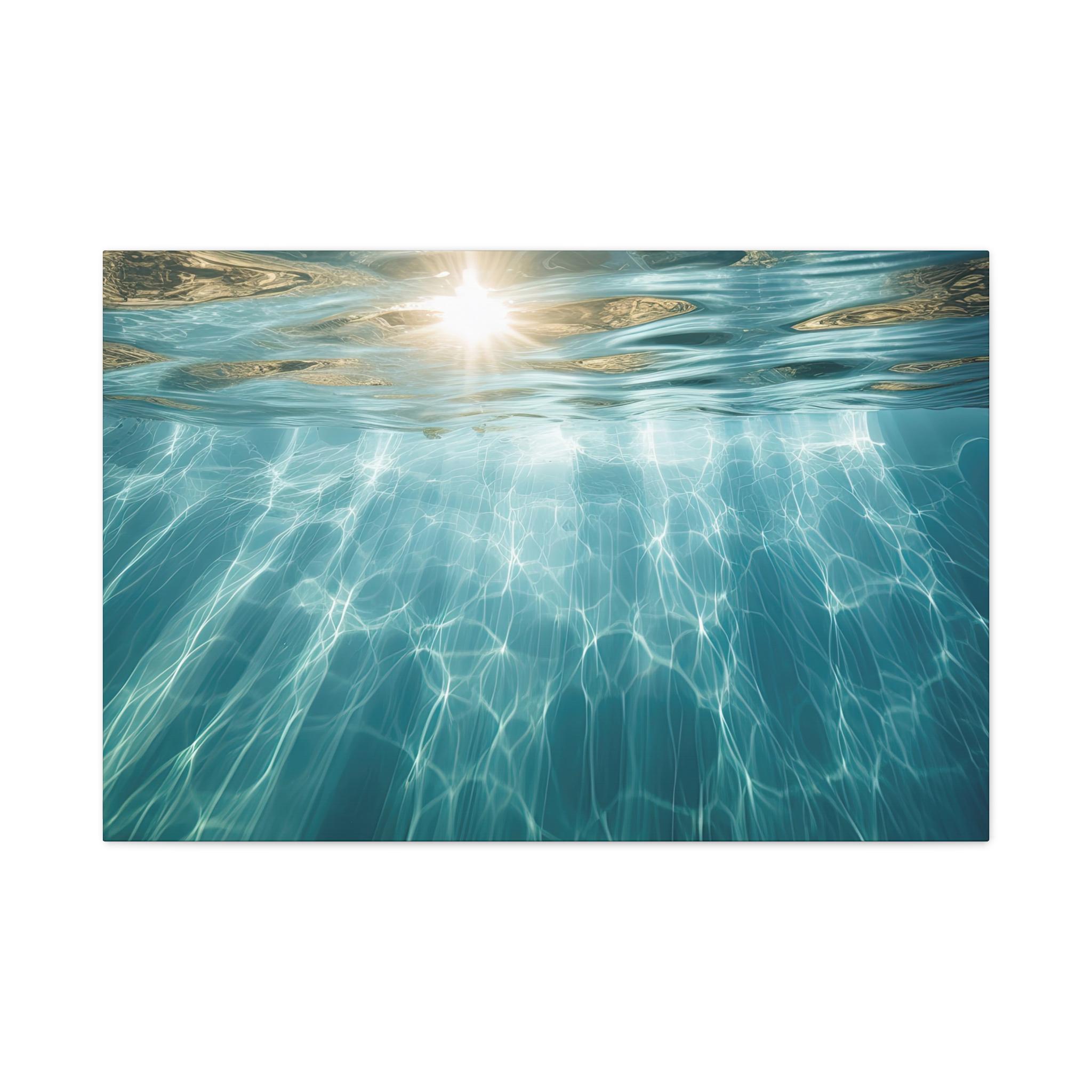 Water Reflection Under the Sea Canvas Art - Framed or Unframed for ...