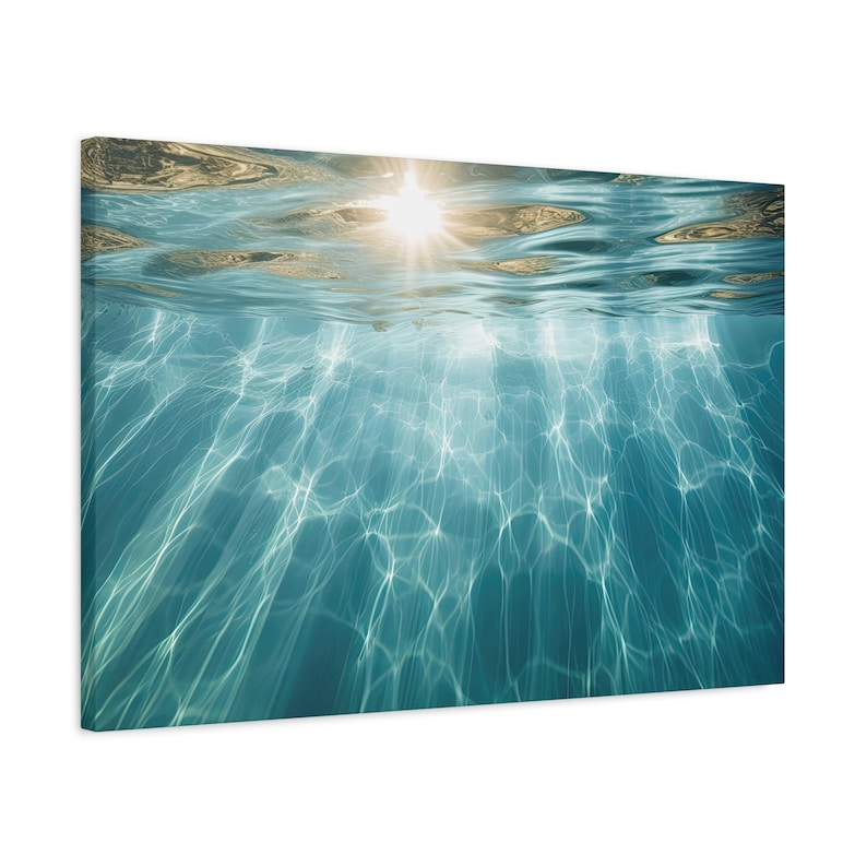 Water Reflection Under the Sea Canvas Art - Framed or Unframed for ...